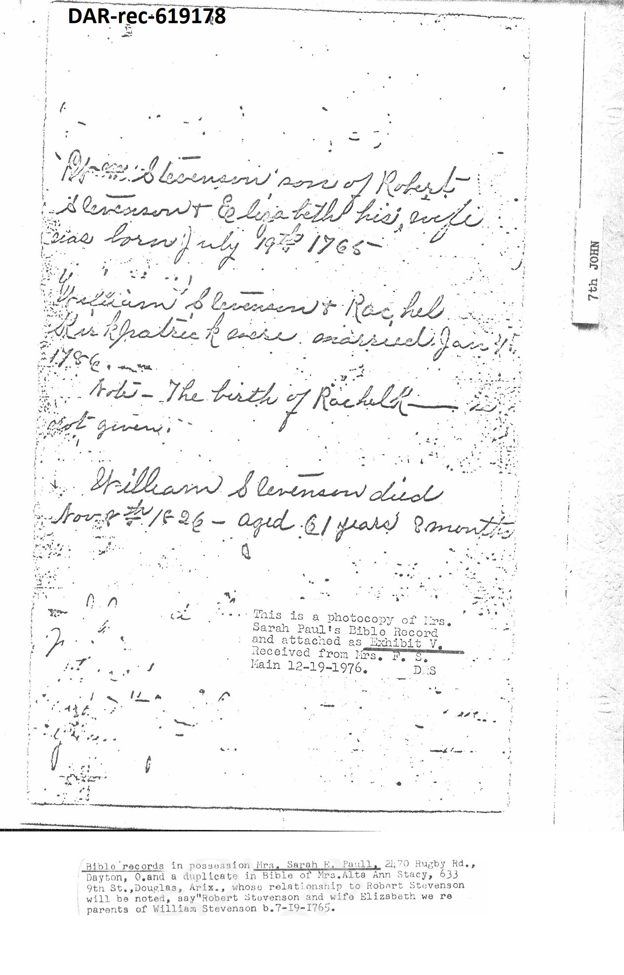 Rachel Kirkpatrick Info Page