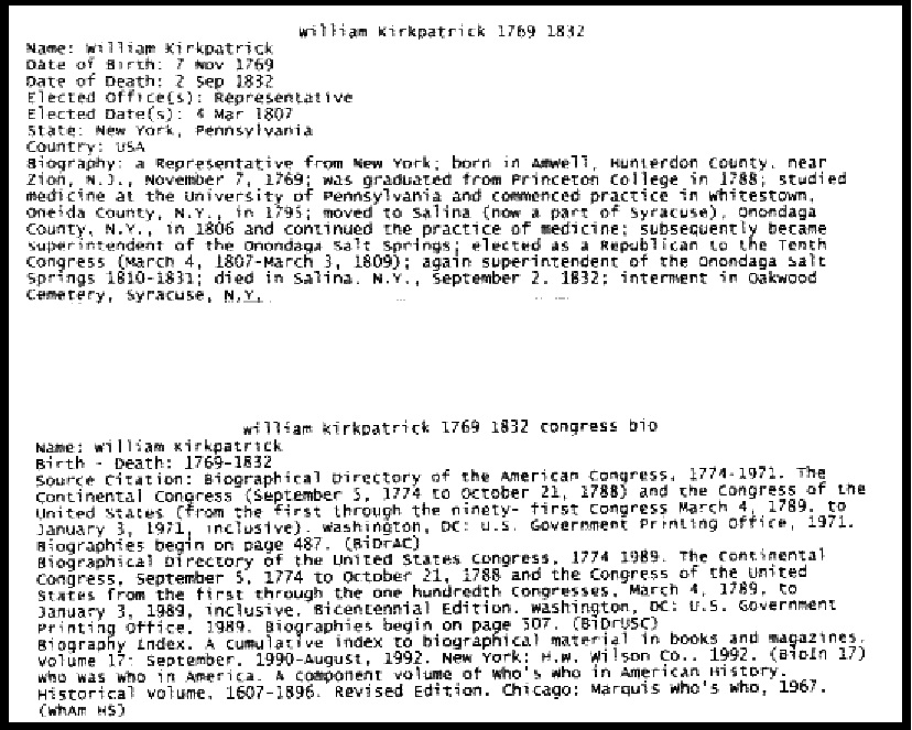 William Kirkpatrick Info Page